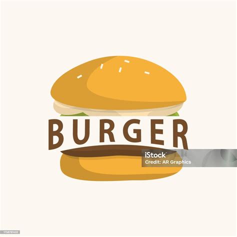 햄버거 로고 벡터 빵 고기 및 야채 패스트 푸드 일러스트 디자인 치즈버거에 대한 스톡 벡터 아트 및 기타 이미지 치즈버거 건강에 좋지 않은 음식 고기 Istock
