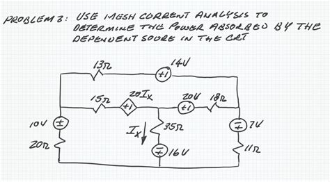 Solved Problem 2 Use Mesh Current Analysis To Determine The