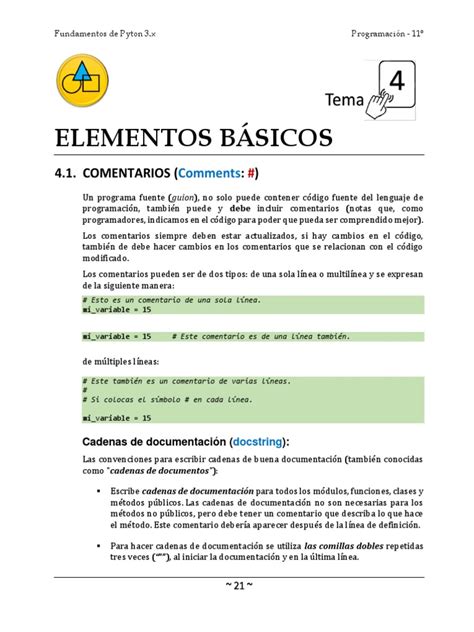 04 elementos básicos de python 3 pdf python lenguaje de