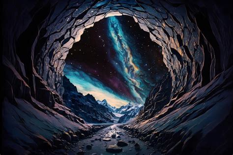 Premium Ai Image A Magical Tunnel Leading Into Outer Space Neural Network Ai Generated