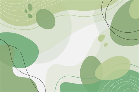 Abstract Organic Shape Hand Drawn Green Minimal Background 4273929