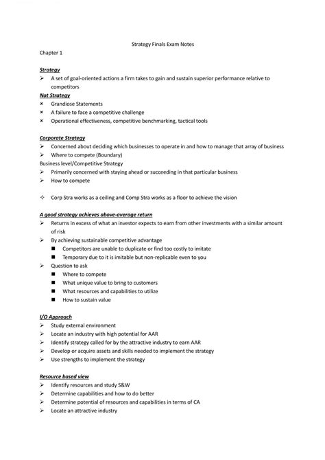 Full Summary Of Strategy Module In Smu Mgmt102 Strategy Smu Thinkswap
