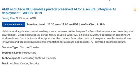 I Will Present A Privacy Preserved Ai Solution For A Secure Enterprise Ai Deployment At Cisco