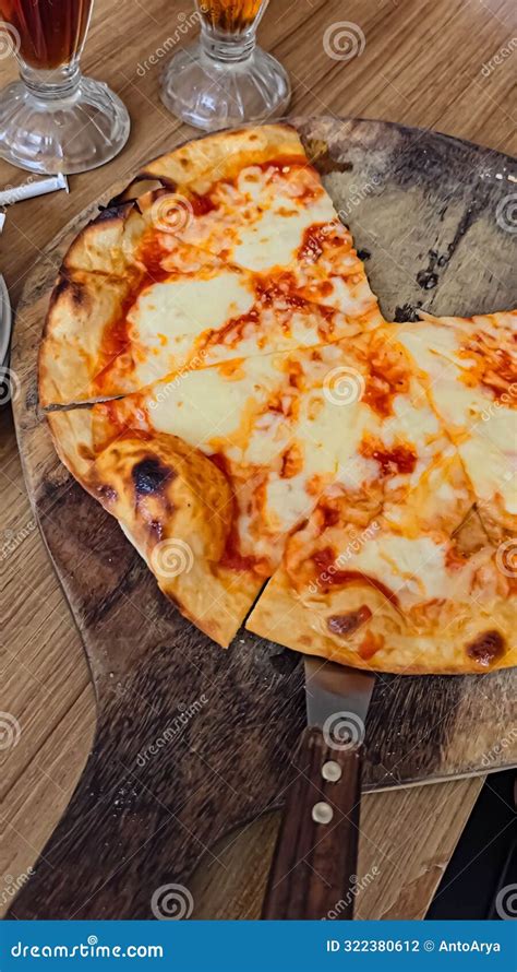 Amazing Fresh Homemade Italian Pizza With Cheese And Minced Meat