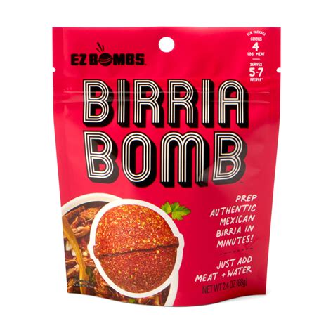 Ez Bombs Birria Bomb Seasoning 1 Pack Authentic Mexican Spice Mix