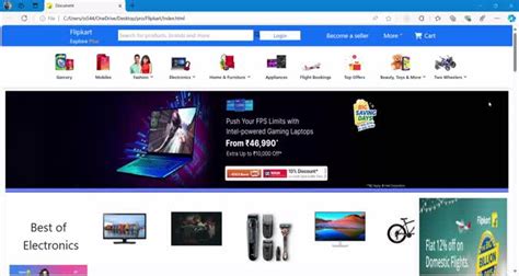 Launched A Flipkart Clone With Html Tailwind And Bootstrap Suraj Singh Posted On The Topic