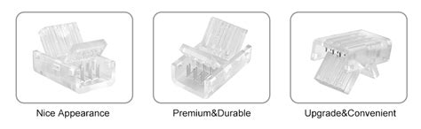 RGBZONE Packs Pin RGB LED Light Strip Connectors Mm Wide Unwired Gapless Solderless Strip