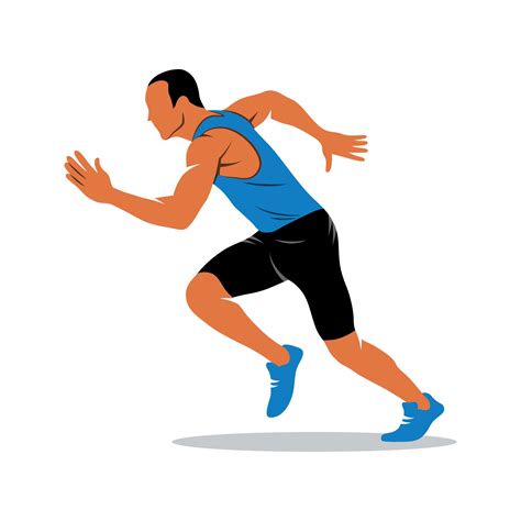 Runners On Short Distances Sprinter On A White Background Vector Illustration 2685257 Vector