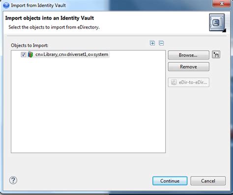 Importing A Library A Driver Set Or A Driver From The Identity Vault Netiq Designer For