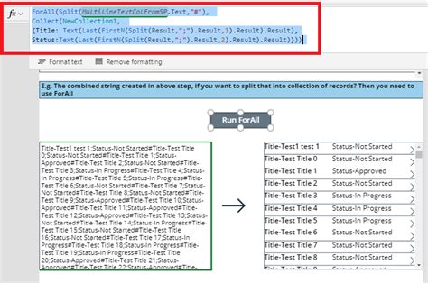 Concat And Forall In Powerapps