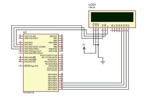 Pic16f877a Microcontroller Circuit Diagram Circuit Diagram