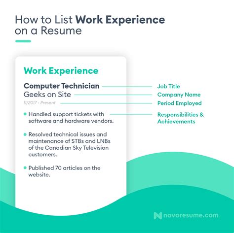 13 Examples Of Work Experience How To Show Work Experience Xncuc