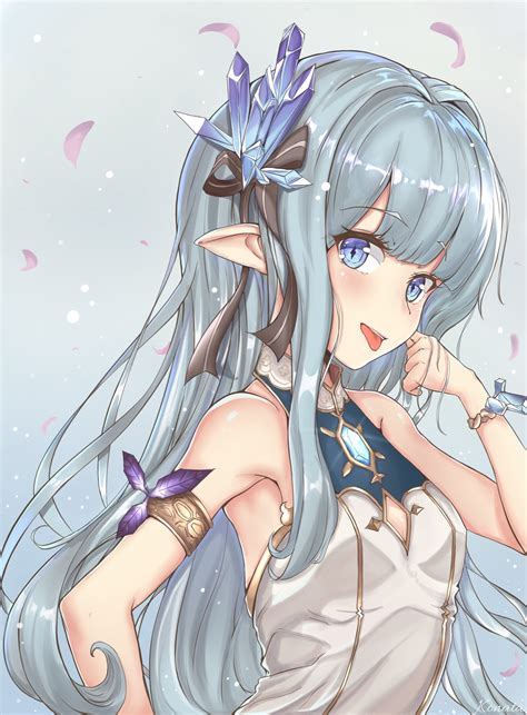 Wallpaper Illustration Long Hair Anime Girls Blue Eyes Cartoon