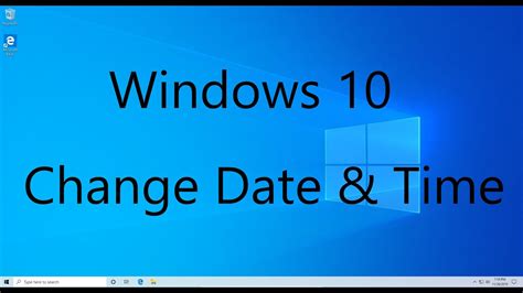 How To Change Date And Time In Windows YouTube
