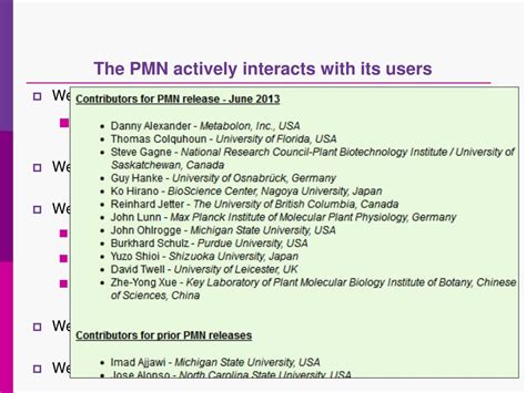 Ppt Introduction To The Plant Metabolic Network Data And Tools For Analysis And Discovery