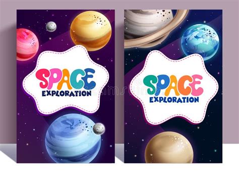 Solar System Space Exploration Clipart Poster Set Space Exploration