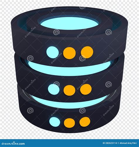 3d Render Of Database Database Server 3d Render Icon Network And