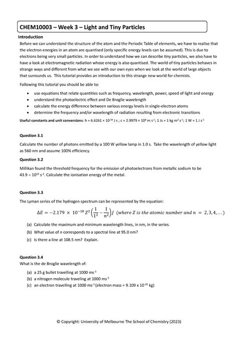week 3 chem10003 tutorial questions s1 2023 chem10003 unimelb