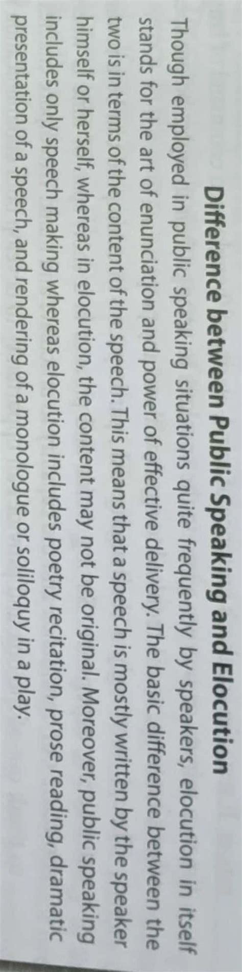 Lakshay Kaushik On Linkedin Difference Between Public Speaking Elocution