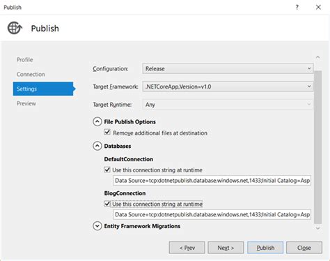 Publish An Aspnet Core Web App With Ef Migrations To Azure Appservice