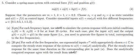Solved Please Include The Matlab Codes And Analysis