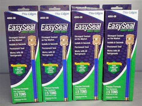 Nu Calgon Easyseal Direct Inject Refrigerant Leak Sealant Treats Systems 1 5 5 Tons Qty 4