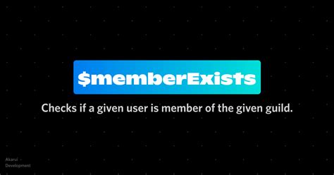 Memberexists Aoijs — Documentation