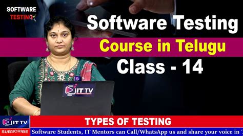 Types Of Testing Software Testing Course In Telugu Sanity Testing Tutorial It Course