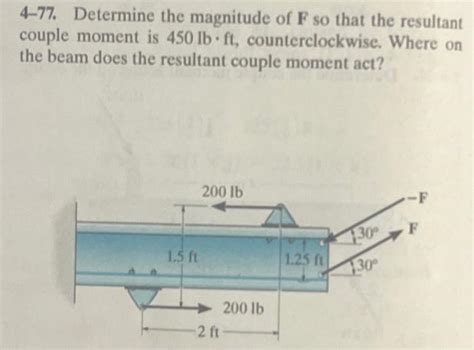 Solved 4 77 Determine The Magnitude Of F So That The Chegg Com