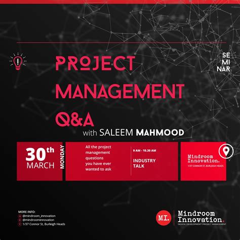 Qa Project Management Mindroom Innovation Rto