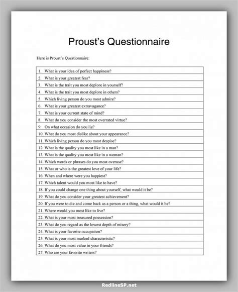 35 Best Printable Questionnaire Template Redlinesp