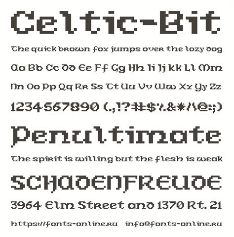 Celtic Bit Font