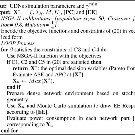 Algorithm 1 Ee Multi Objective Optimisation Download Scientific Diagram