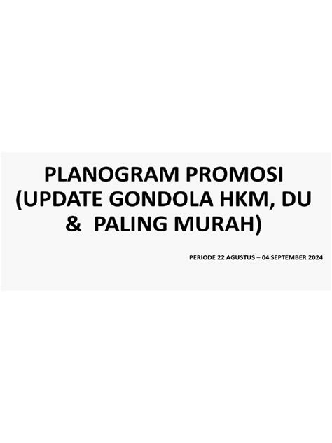 Planogram Promosi Update Hkm Du And Paling Murah Pdf
