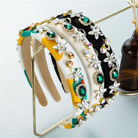 Badu Bg Винтидж барокови луксозни ленти за глава Тясна перлена диамантена лента за коса Ins