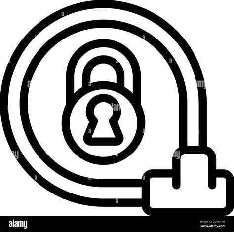 Speed Bike Lock Icon Outline Vector Secure Transport Protection Rent Stock Vector Image And Art