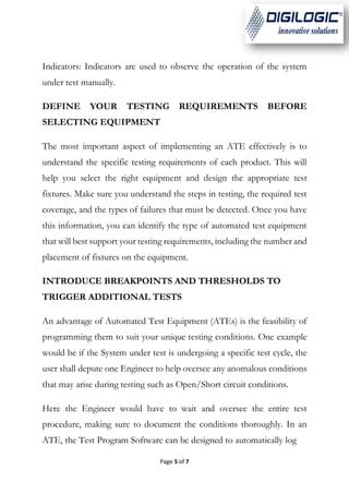 Automated Test Equipment Blog Digilogic Systems PDF