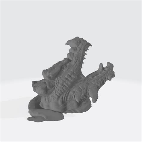 Dragon Head Wall Mounts 3d Printing Model
