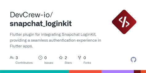 Github Devcrew Iosnapchatloginkit Flutter Plugin For Integrating