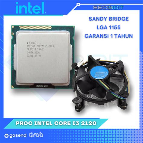Jual Processor Intel Core I3 2120 Dengan Fan Socket 1155 Sandy Bridge Tray Proc Gen 2 Shopee