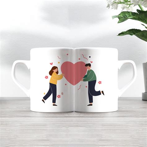 Digital Cute Couple Mug Design Printable T Coffee Lover Valentine Mug Designs Pdf Etsy