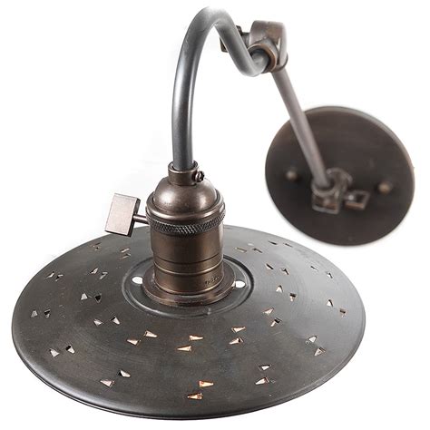 Frink Style Articulated Wall Lamp And Mirrored Shade Early Electrics