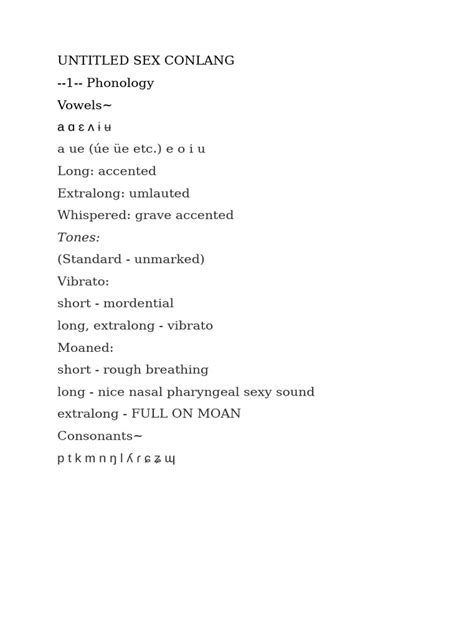 Sex Conlang Pdf
