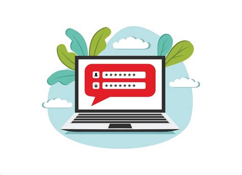 Laptop Computer With Padlock And Password Security Access Or Verification Code Notification