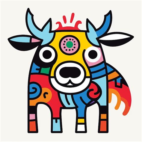 78000 Colorful Picasso Cow Design Pictures