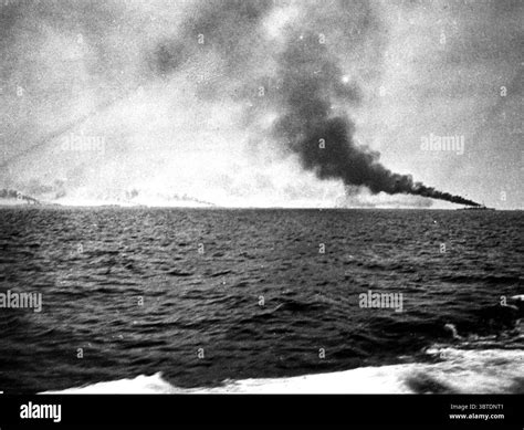 Enemy Battle Cruisers Reported Ahead Hms Nottingham A Town Class Cruiser Seen On Port Beam Of