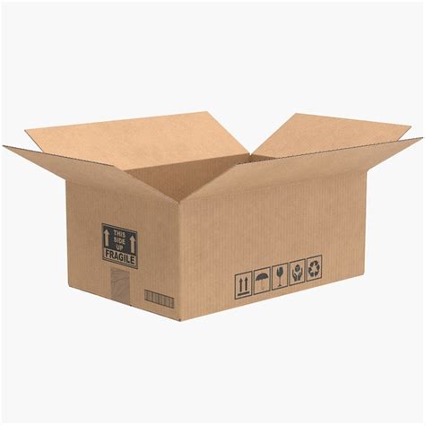 골판지 상자 2개 오픈 V1 3d 모델 Turbosquid 2287071