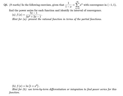 Solved Marks In The Following Exercises Given That Chegg