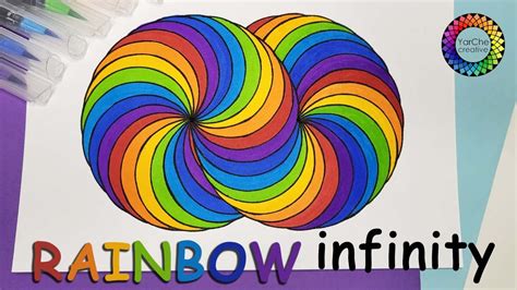 Endless rainbow tutorial How to draw Rainbow infinity Радужная бесконечность YouTube