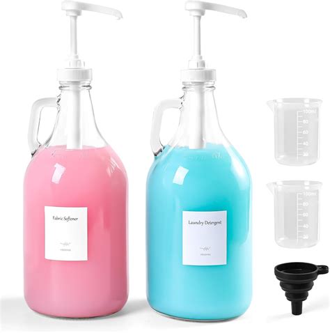 64 Oz Laundry Detergent Dispenser By Vegevigi Glass Liquid